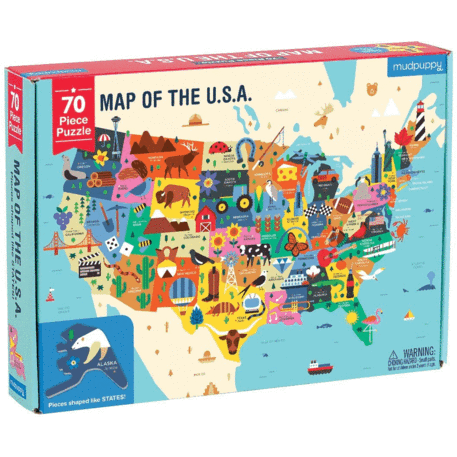 PUZZLE 70 PCE USA MAP — Clothes Pony